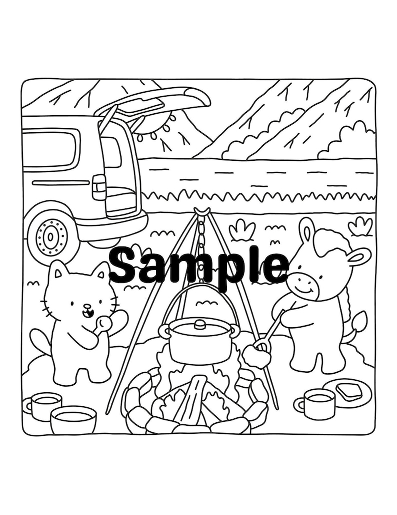 Printable Cute Animal Coloring Pages for Kids – Instant Download | Fun ...