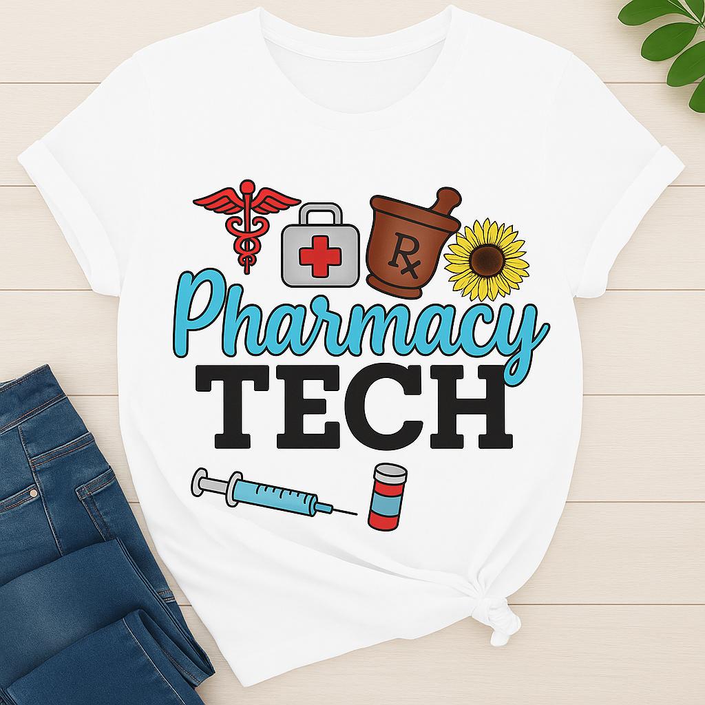 4 Pharmacy Tech PNG, Pharmaci Technician Sublimation Design, Printable ...