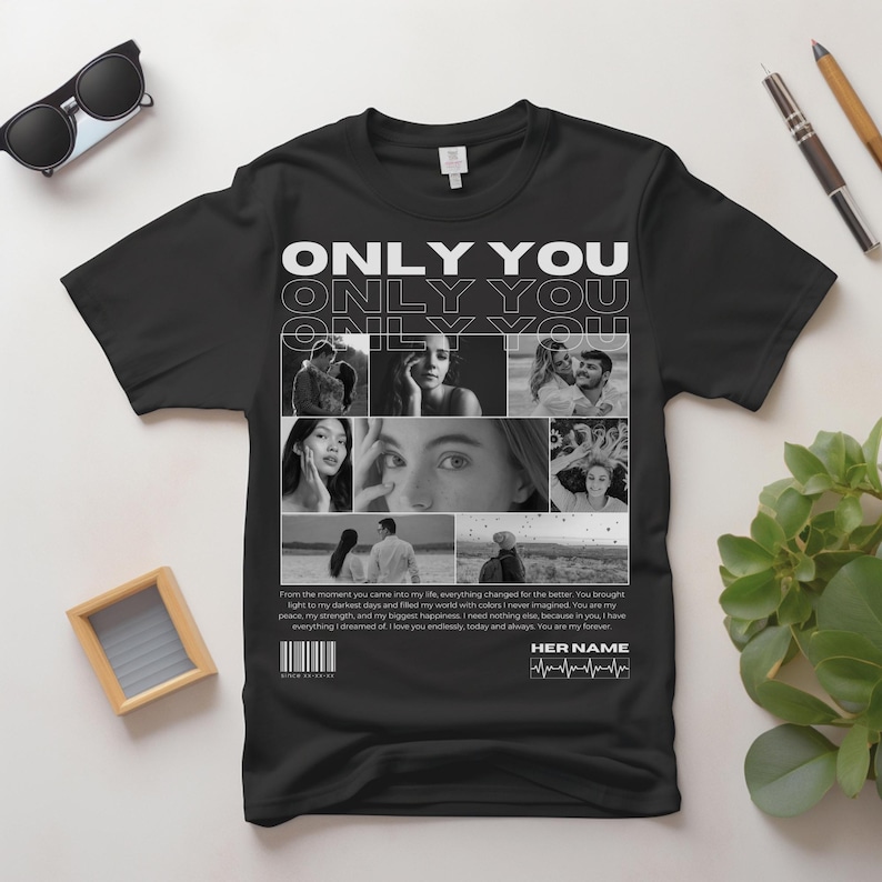 Girlfriend Shirt Design Canva Template: Photo Collage (digital Download ...