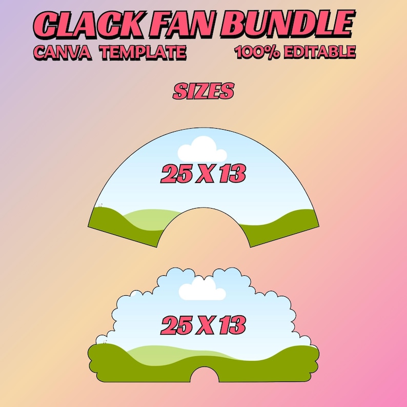 Clack Fan Template, Folding Hand Fan Sublimation Design, Drag Queen ...