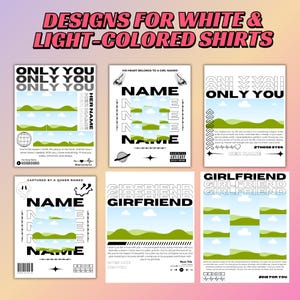 Girlfriend Shirt Design Canva Template: Photo Collage (digital Download ...