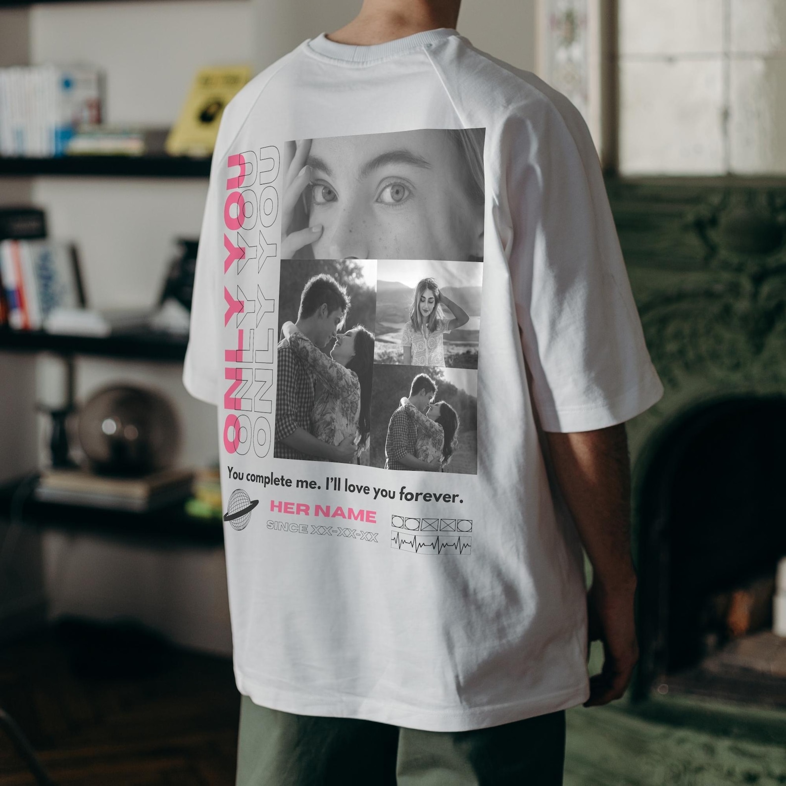 Girlfriend Shirt Design Canva Template: Photo Collage (digital Download ...