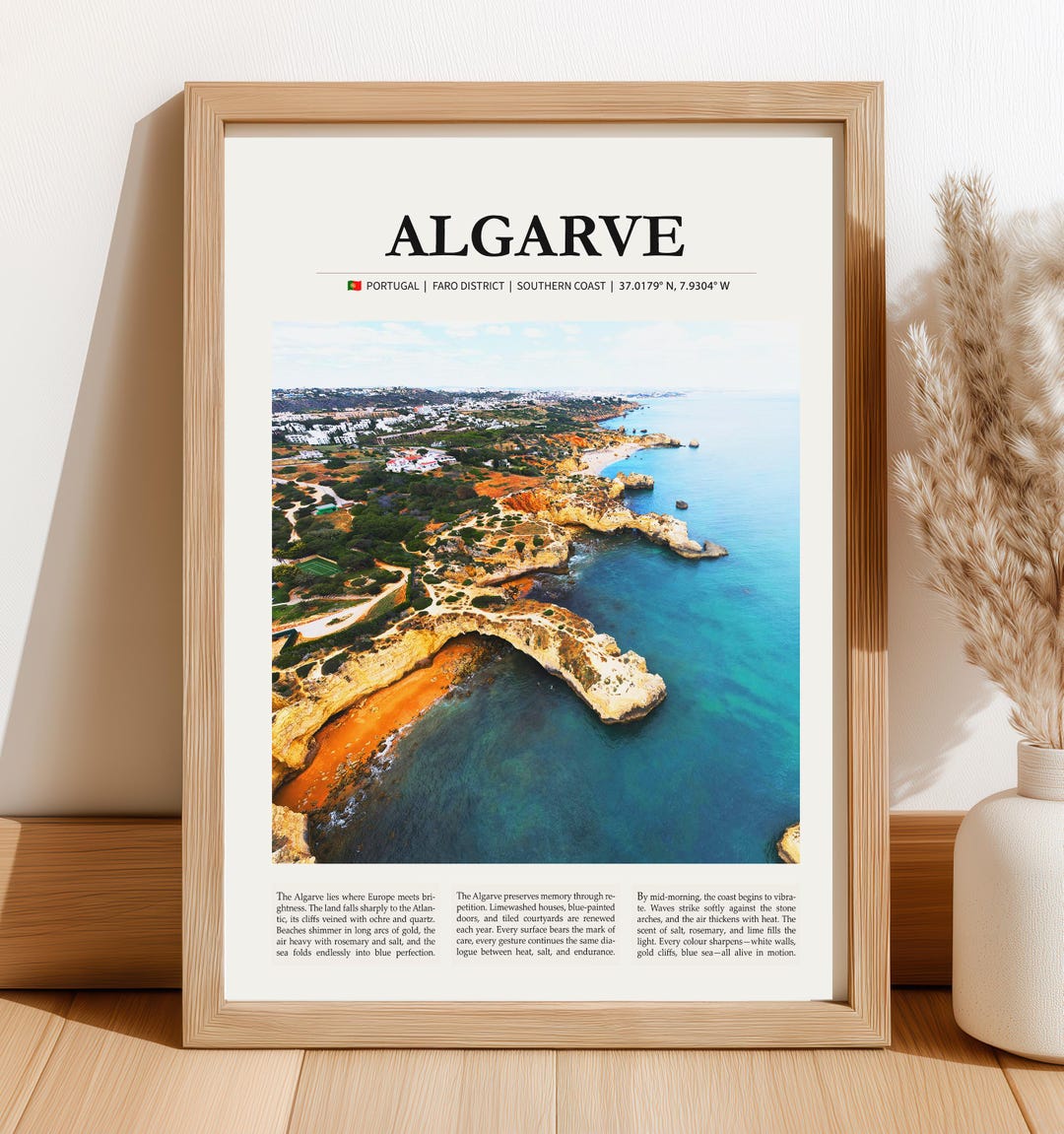 Algarve Portugal Travel Poster | Printable Wall Art Digital Download ...
