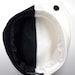 Black and White Pointed Felt Hat With Button, 80s Monochrome Style ...