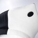 Black and White Pointed Felt Hat With Button, 80s Monochrome Style ...