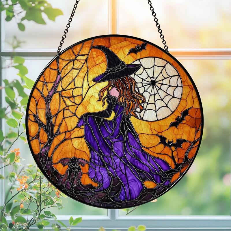 Witch Stained Glass - Etsy