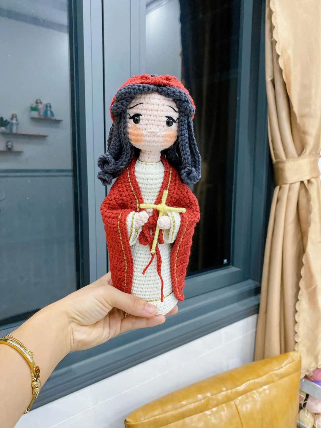 Handmade Crochet Virgin Mary Doll – Catholic Amigurumi With Rosary - Etsy