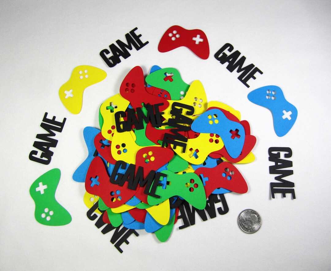 Super Mario Birthday Confetti: Game Controller Table Decoration - Etsy