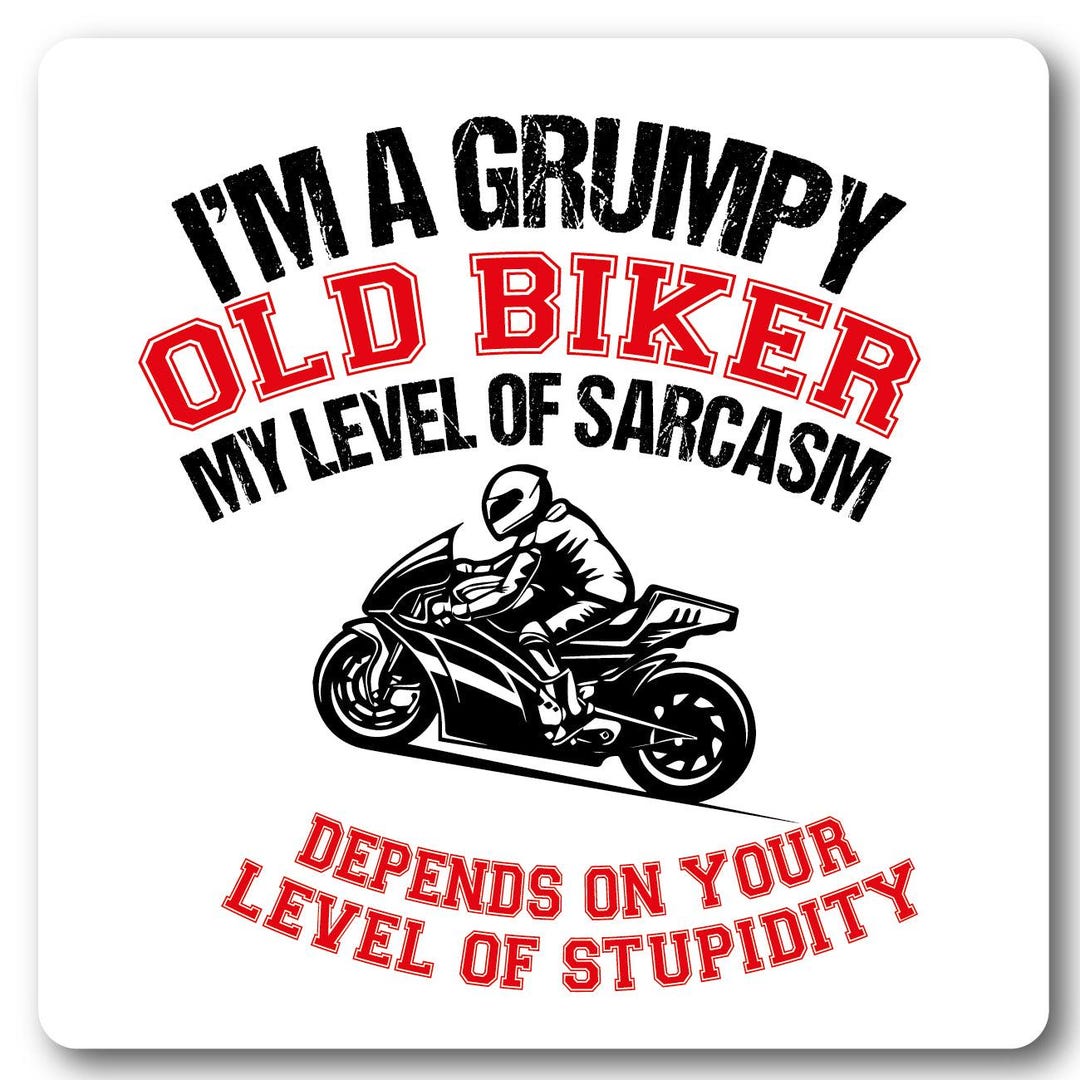 I'm a Grumpy Old Biker, Metal Wall Sign - Etsy