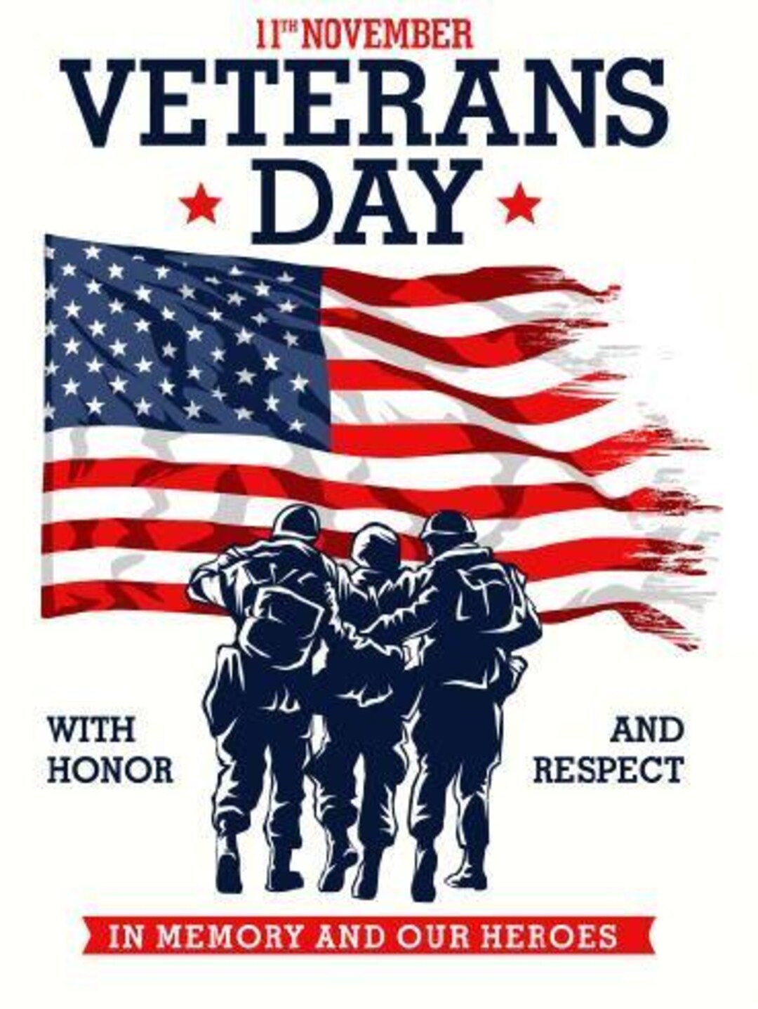 Happy Veterans Day Digital Download | Printable Wall Art | Instant ...
