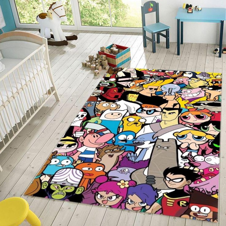 Cartoon Network Rug | Kids Room Carpet With Classic Cartoon Characters ...