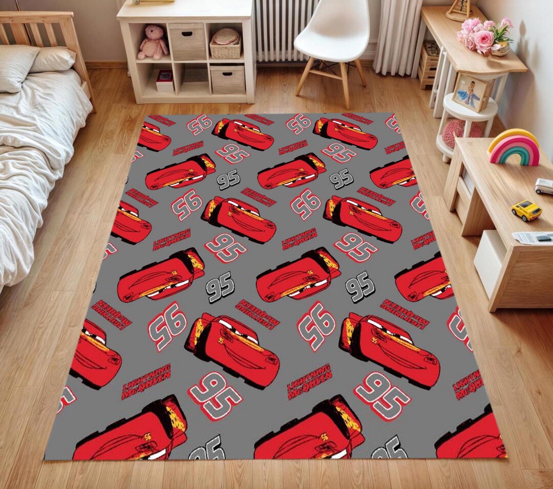 Lightning Mcqueen Rug|cars Movie Kids Room Carpet|disney Pixar Car 95 ...