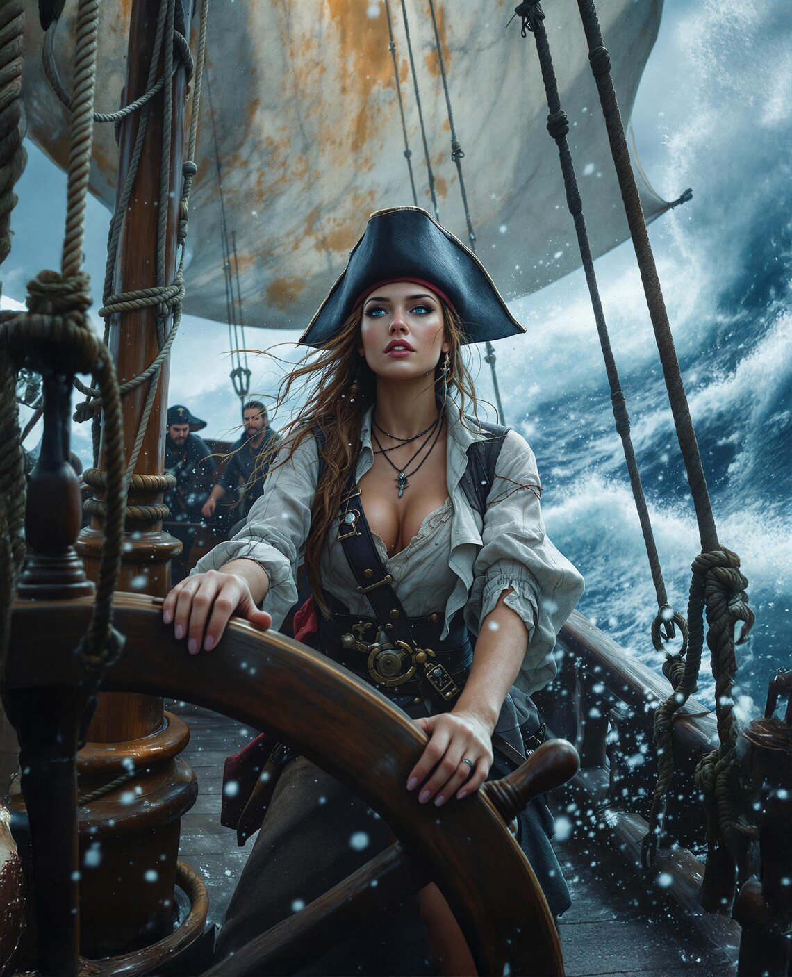 Fearless Pirate Captain at Sea - Etsy