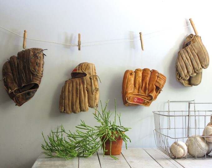 Vintage Baseball Glove Collection - Etsy