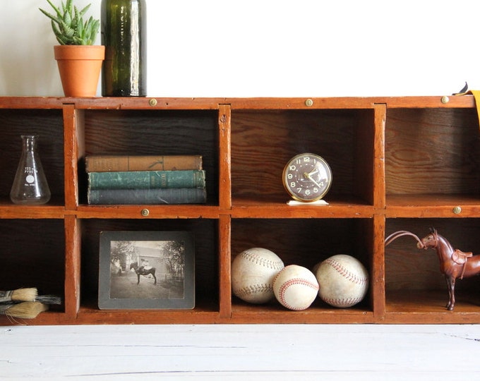 Vintage Wood Cubby / Book / Curiosity Shelf - Etsy