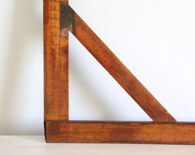 Antique Wooden Framing Square / Carpenters Tool, - Etsy