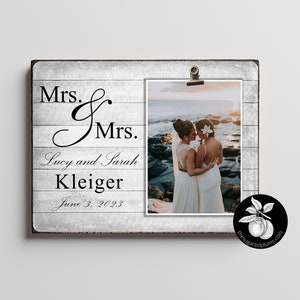 Custom Lesbian Couple Frame, Lesbian Wedding Gift, Lesbian Anniversary ...