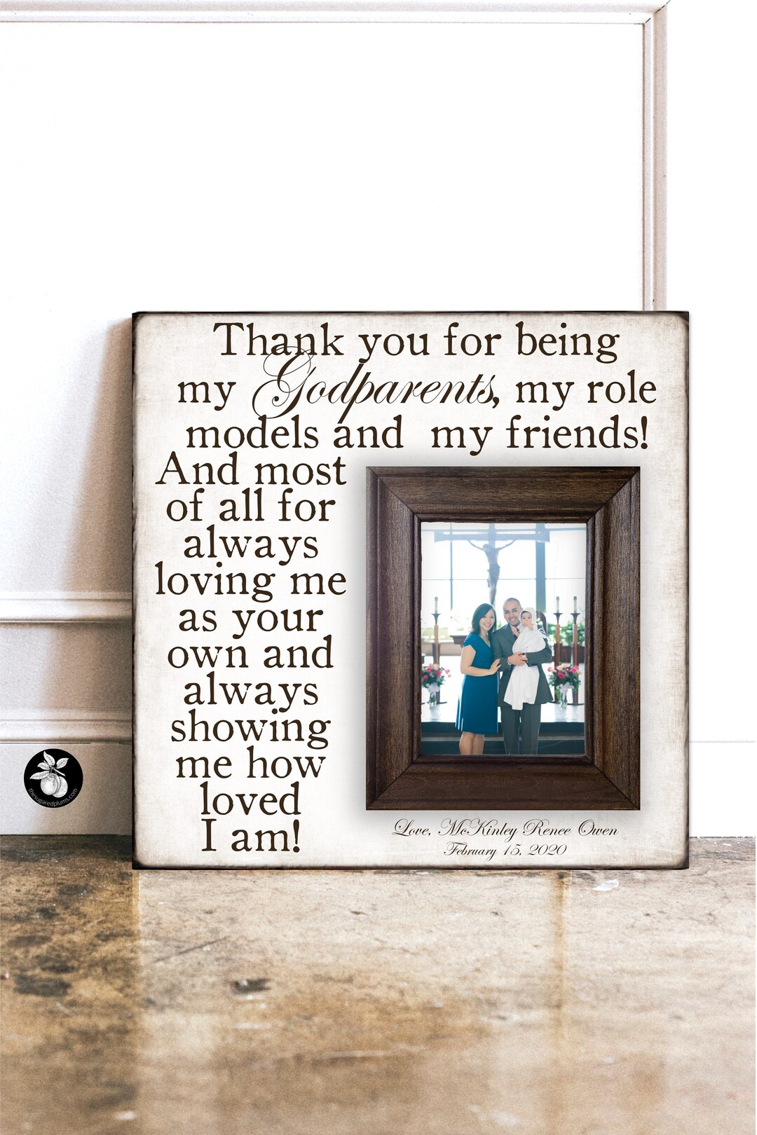 Personalized Godparent Photo Frame: Baptism Gift, Godparent Proposal ...