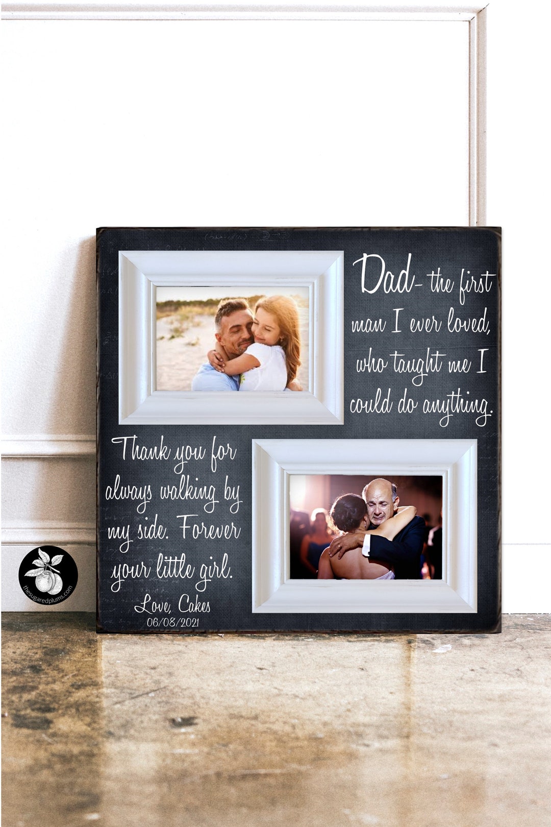 Personalized Father of the Bride Picture Frame, Daughter to Father Gift ...