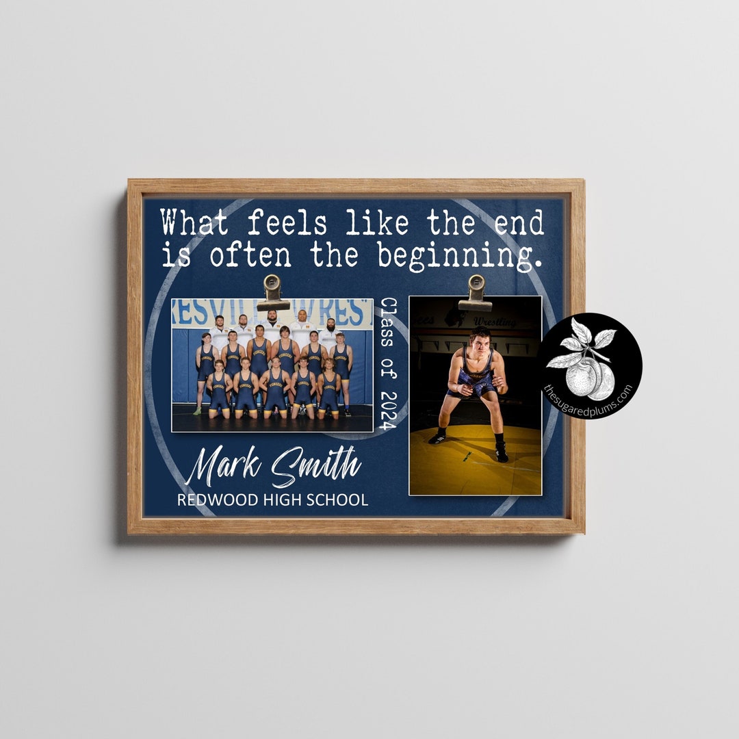 Personalized Senior Wrestling Picture Frame, Wrestler Senior Night Gift ...
