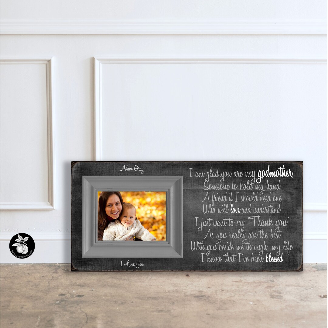 Personalized Godparent Picture Frame: Godmother, Godfather Gift - Etsy