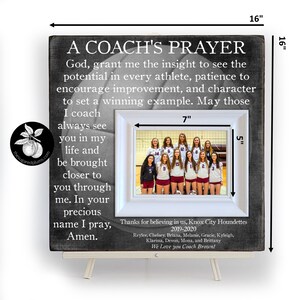 Volleyball Coach Gift, Personalized Volleyball Picture Frame With Team ...