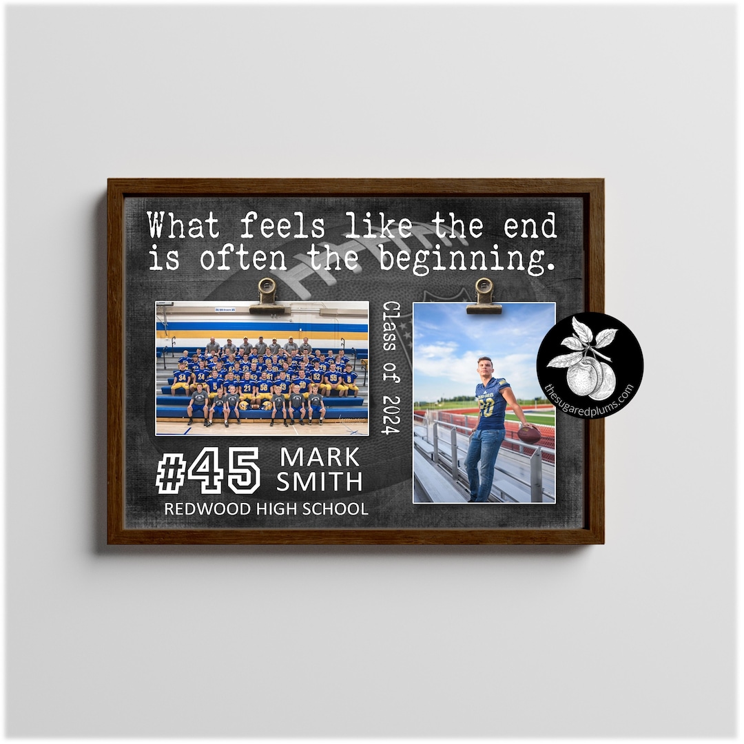 Personalized Senior Football Player Gift Idea, Customized Graduation ...