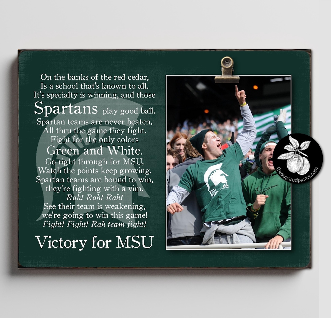 Michigan State University Picture Frame, Cool Graduation Gift Idea, MSU ...