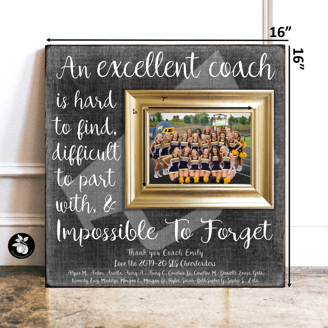 Personalized Cheer Coach Gift Picture Frame, Dance Team Coaches ...
