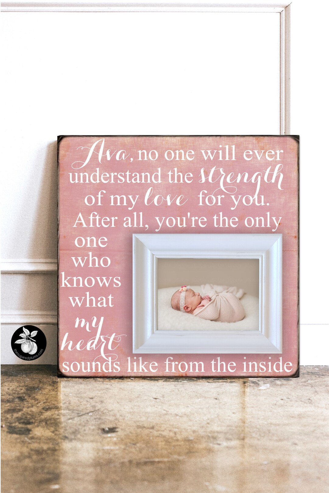 Personalized New Baby Girl Picture Frame: Baptism Gift, 16x16 - Etsy