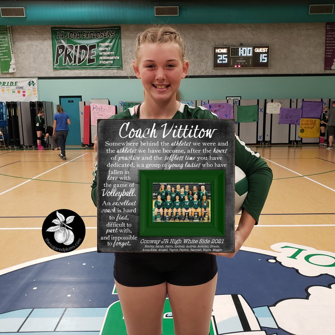 Custom Volleyball Coach Gift: Personalized Team Picture Frame (16x16 ...