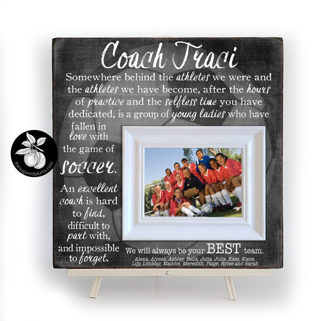 Personalized Soccer Coach Gift: Team Photo Frame (16x16) - Etsy