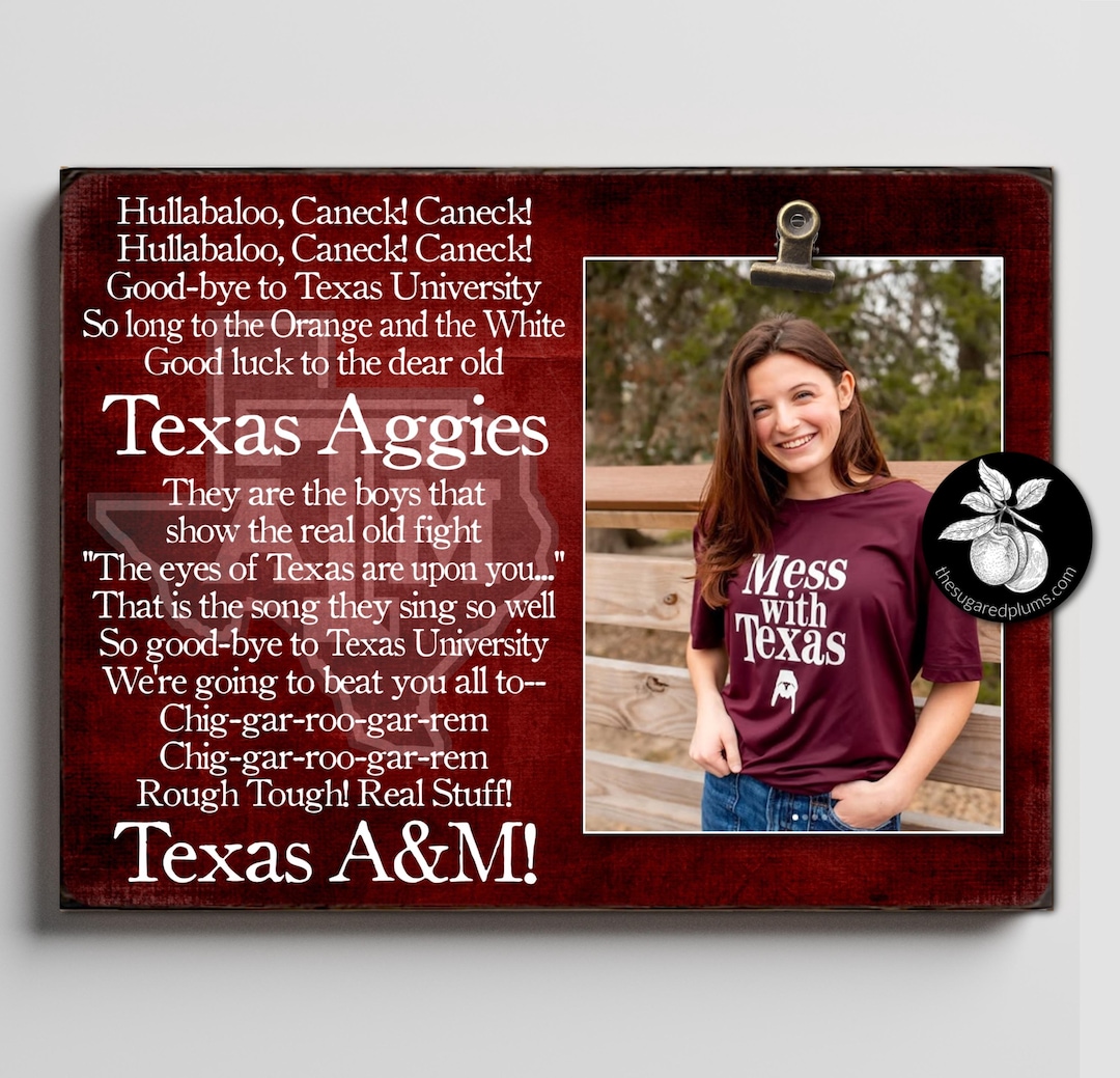 Texas A&M University Picture Frame, Cool Graduation Gift Idea, the ...