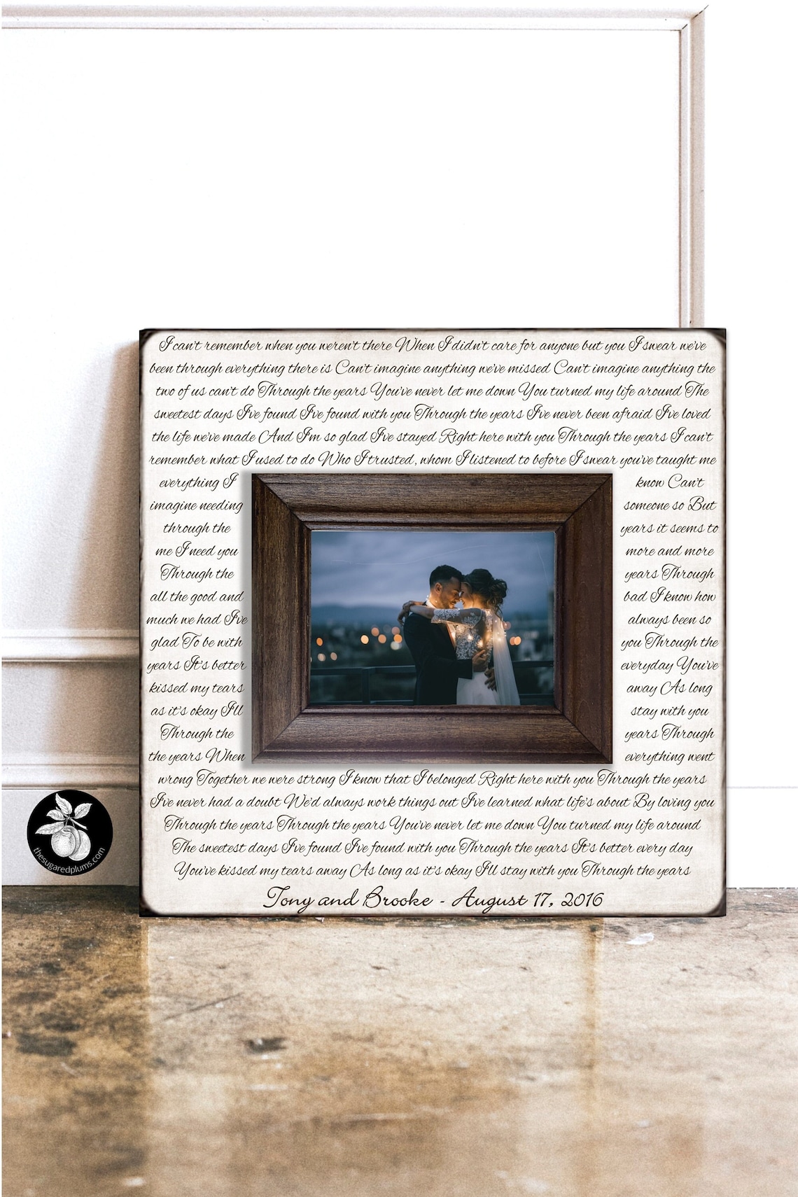 Song Lyrics Print Wedding Song Framed Wedding First Dance - Etsy