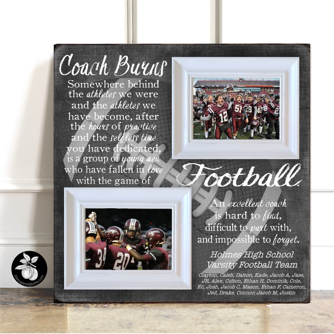 Personalized Football Coach Picture Frame: End of Season Gift (20x20 ...