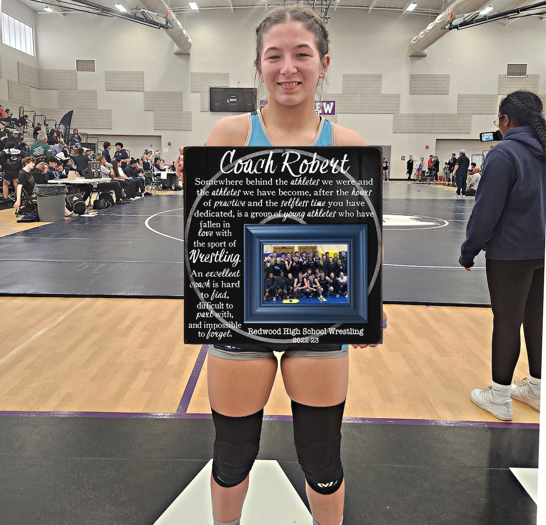 Personalized Wrestling Coach Gift Picture Frame, Unique End of the ...