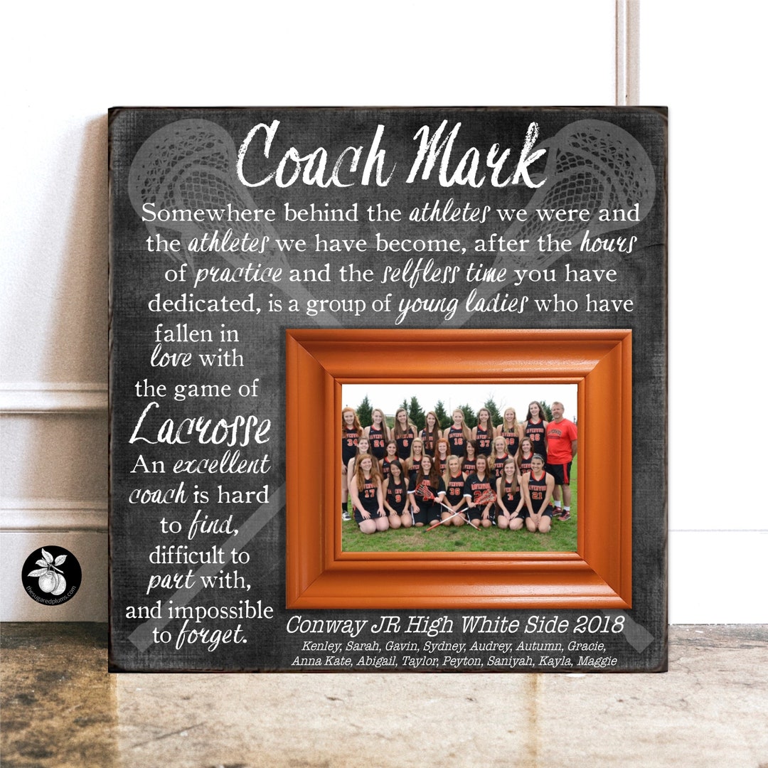 Personalized Lacrosse Coach Gift, Field Hockey Coach Picture Frame ...