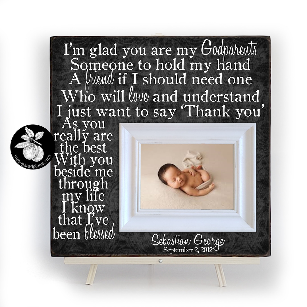 Personalized Godparent Picture Frame: Baptism Gift, Christening Gift ...