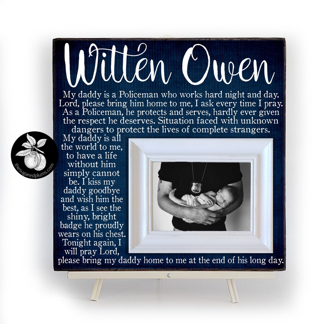 Police Officer Gifts, Fathers Day Gift for Dad, Thin Blue Line, My ...