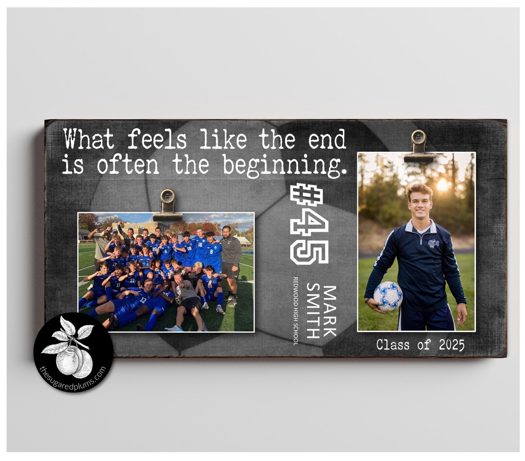 Personalized Senior Night Soccer Picture Frame, Sports Team Gift ...