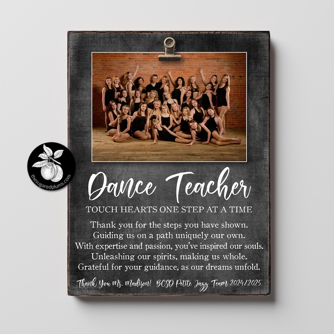 Personalized Dance Teacher Picture Frame: Custom Recital Gift (9x12) - Etsy