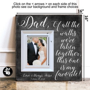 Personalized Father of the Bride Picture Frame for Dad, Custom Wedding ...