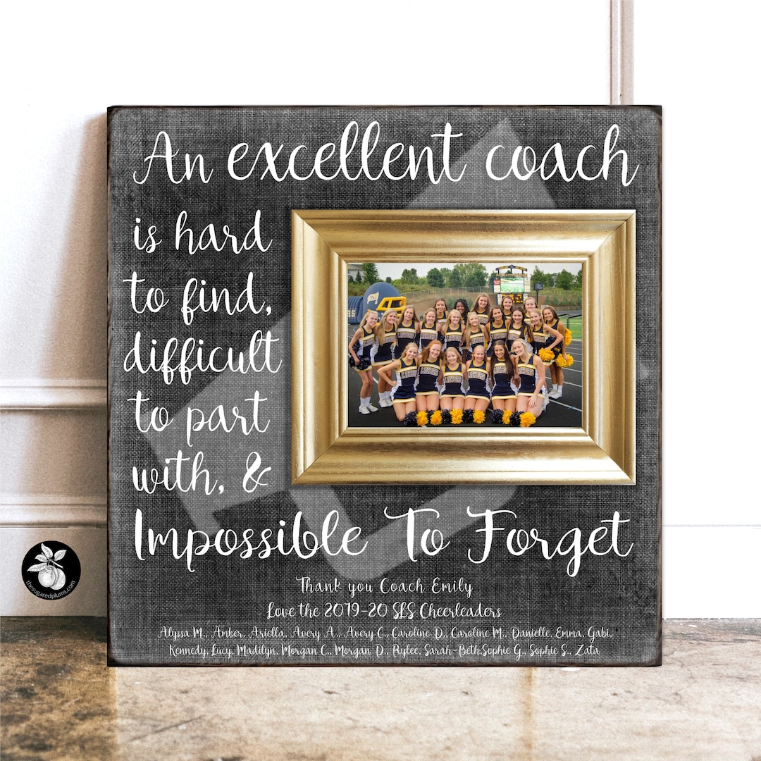 Personalized Cheer Coach Gift Picture Frame, Dance Team Coaches ...