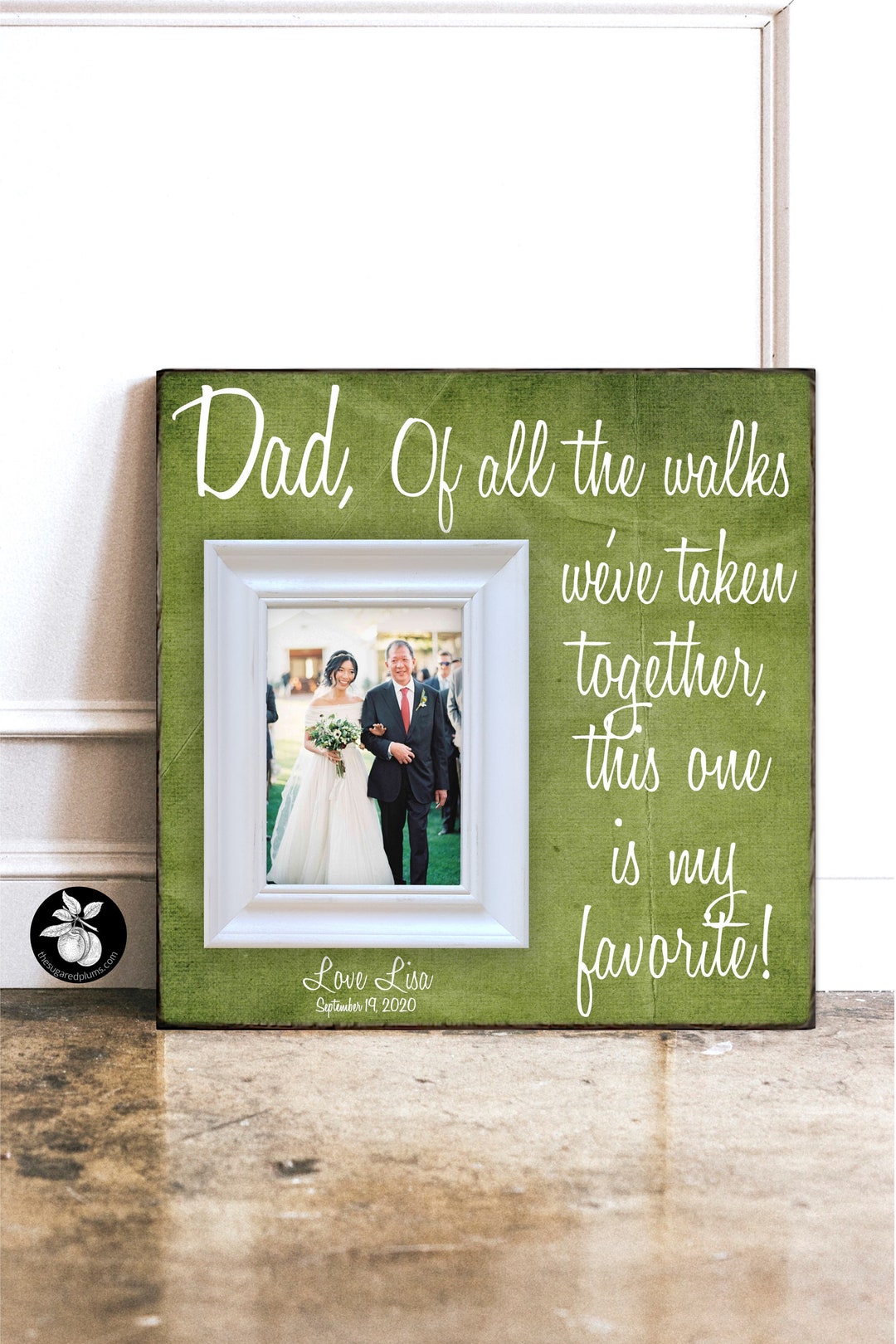 Personalized Father of the Bride Picture Frame: Wedding Day Gift (16x16 ...