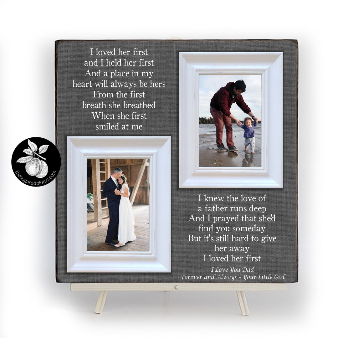 Father of the Bride Gift Picture Frame, Dad Gifts From Daughter, 16x16 ...