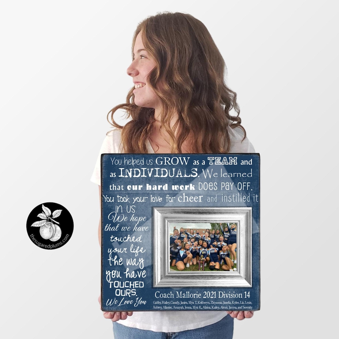 Personalized Cheer Coach Gift: Team Photo Frame (16x16) - Etsy