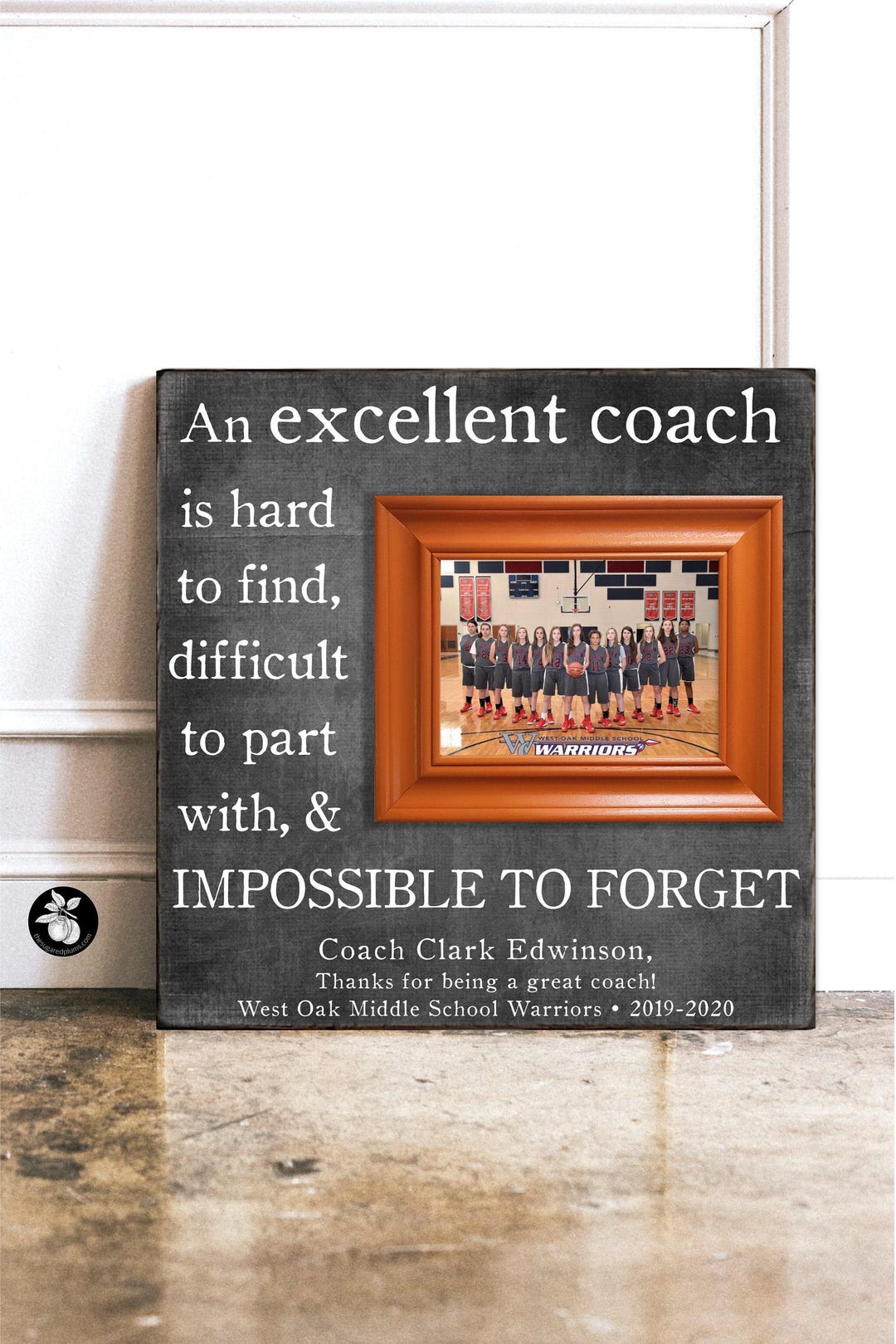 Custom Coach Gift: Personalized Team Photo Frame, 16x16 - Etsy