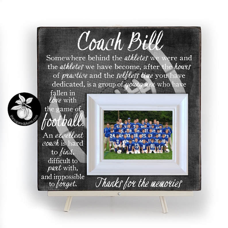 Football Coach Gift Picture Frame Soccer Coach Gift 16x16 - Etsy