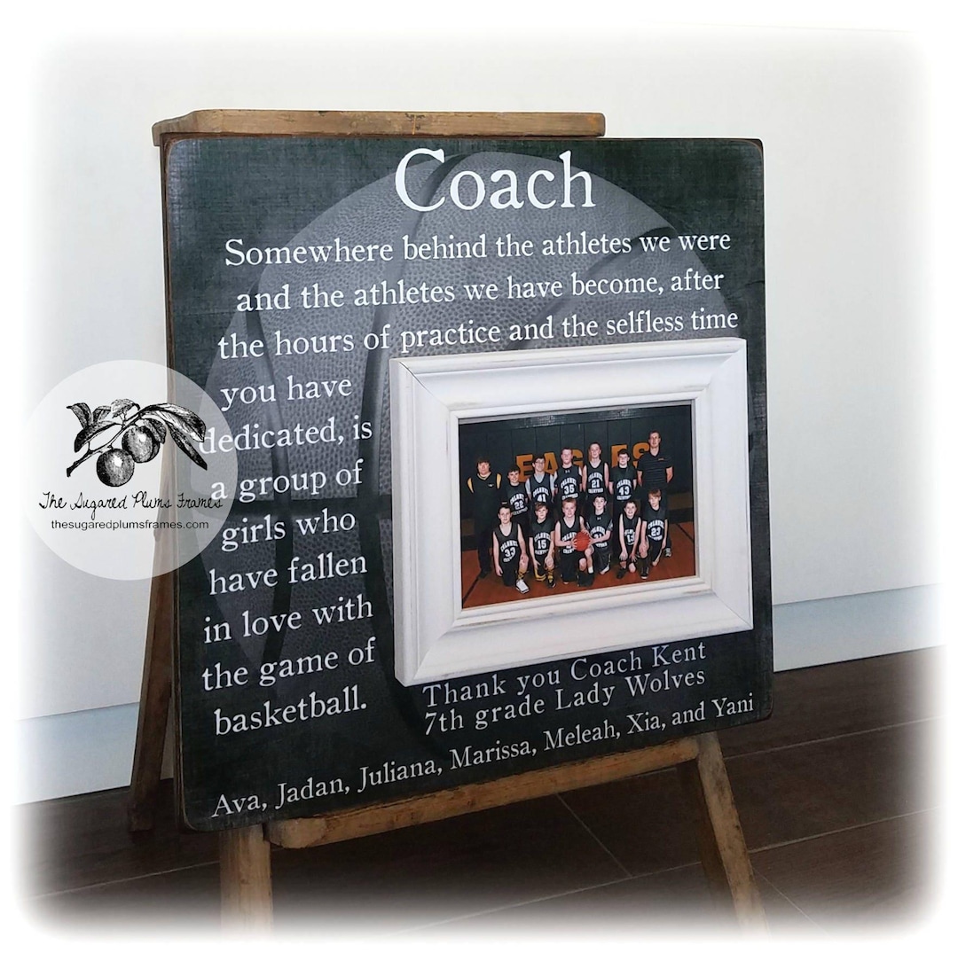 Custom Coach Appreciation Gift: Personalized Team Photo Plaque (16x16 ...