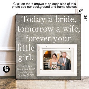 Father of the Bride Gift Picture Frame, Gifts for Dad on Wedding Day ...